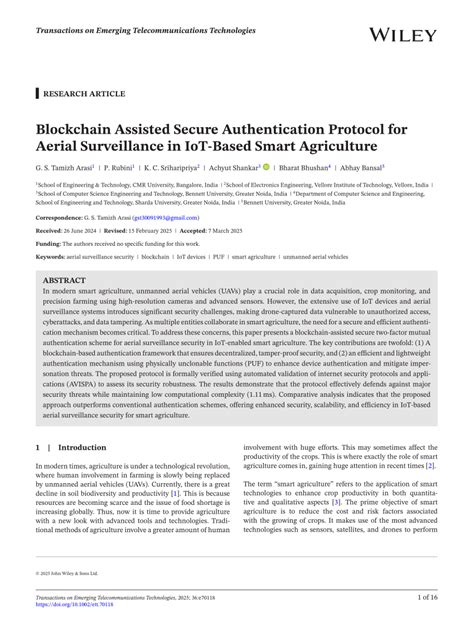 Blockchain Assisted Secure Authentication Protocol For Aerial Surveillance In Iot‐based Smart