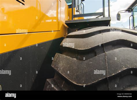Excavator Loader Machine Side View Of Front Hoe Loader Industrial Vehicle Heavy Equipment