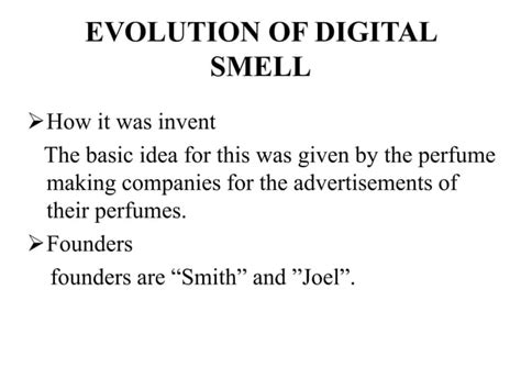 Digital Scent Technology Ppt