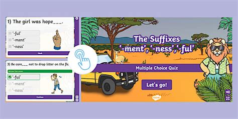 Ks1 Suffixes Multiple Choice Quiz Twinkl English Twinkl