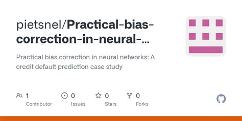 GitHub Pietsnel Practical Bias Correction In Neural Networks Practical Bias Correction In