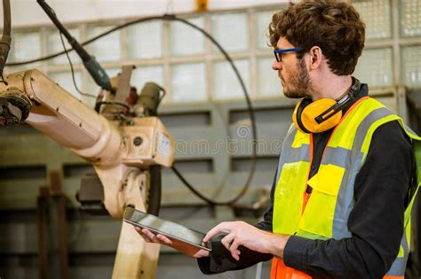Smart Young Engineer Work Service Maintenace Programming Automatic