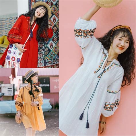 มินิเดรส ชุดโบฮีเมียน เดรสปักลายโบฮีเมียน เดรสโอเวอร์ไซส์ มินิเดรสโบฮีเมียน เดรสอินเดีย