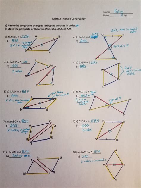 using triangle congruence theorems