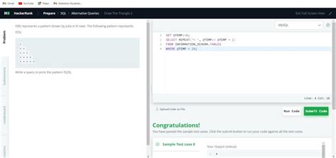 100daysofcode Sql Mastery On Hackerrank Aashish Ranjan Posted On