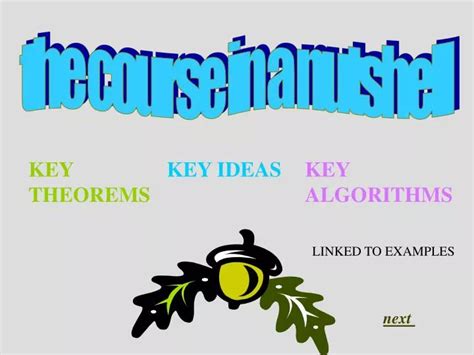 Ppt The Course In A Nutshell Powerpoint Presentation Free Download