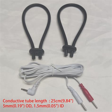 Monopolar Conductive Loops Cock And Ball Electro Penis Ring Electrosex Rubber Tubing Estim Tens