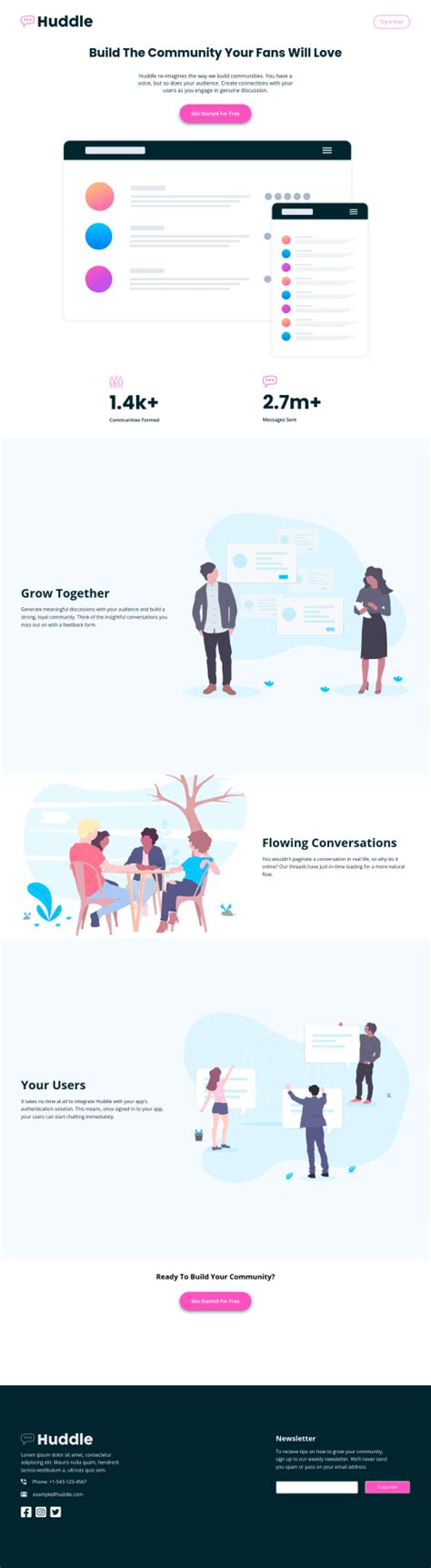 Frontend Mentor Responsive Landing Page Coding Challenge Solution