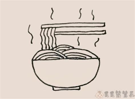一碗面简笔画面条 一碗面简笔画画法 伤感说说吧