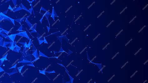 Premium Photo Abstract Digital Blue Background Plexus Effect Network Connection Structure 3d