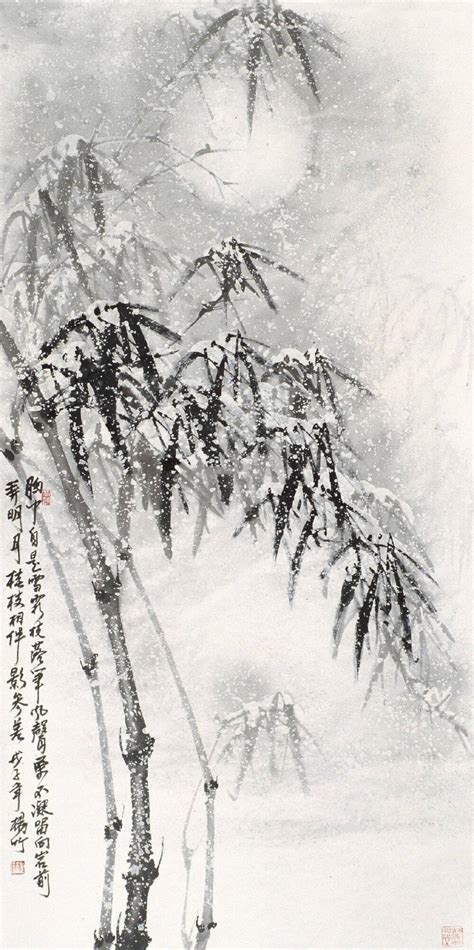国画 雪竹 高清图片，堆糖，美图壁纸兴趣社区