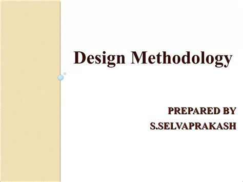 Design Methodlogy Ppt