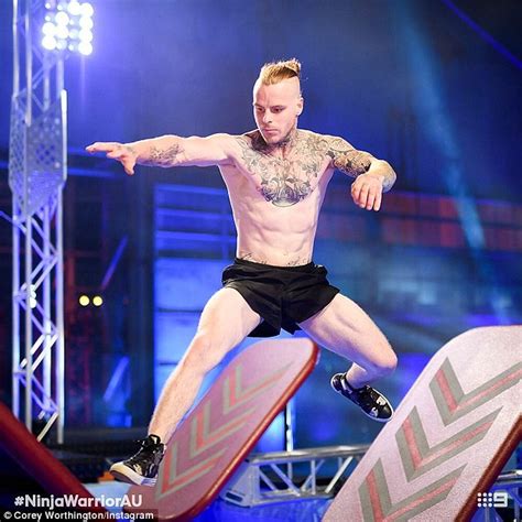 Corey Worthington Out Of Ninja Warrior But Ladies Love His New Look Daily Mail Online