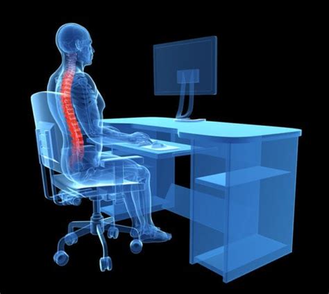 Proper Sitting Posture At A Computer Concept Seating