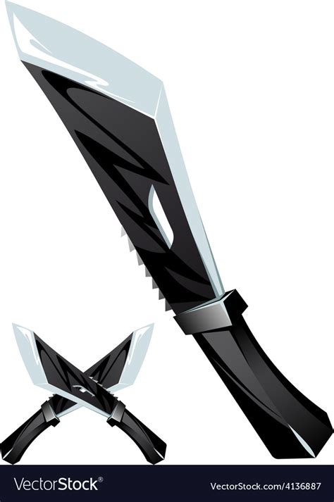 Modern Combat Knife Royalty Free Vector Image Vectorstock