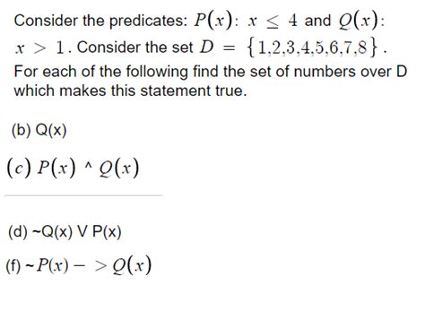 Solved Consider The Predicates P X X Chegg