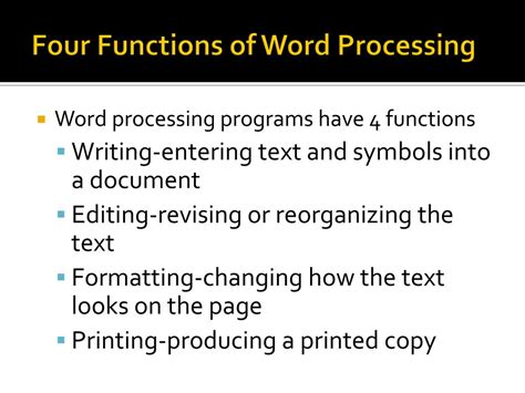 Ppt Word Processing Powerpoint Presentation Free Download Id1653348