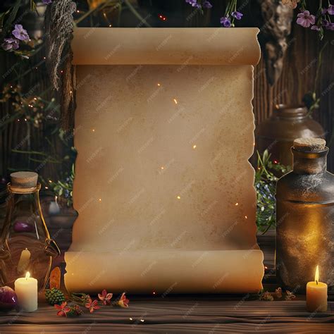 Witch39s Spell Scroll Template Magical Ingredient List Space Premium