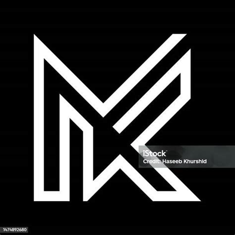 최소 Km 로고 고급 배경에 Mk 편지의 아이콘입니다 Km 모노그램 이니셜을 기반으로 한 로고 아이디어 전문적인 다양한 문자 기호와 배경에 Mk 로고 0명에 대한 스톡 벡터