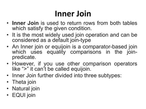 Joins In Dbms Its Describes About How Joins Are Important And Necessity