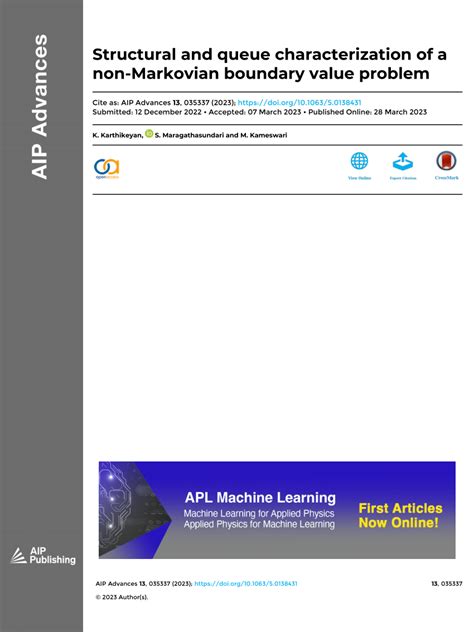 Pdf Structural And Queue Characterization Of A Non Markovian Boundary