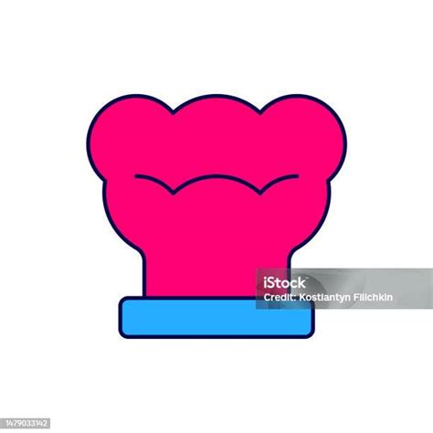 흰색 배경에 격리 된 윤곽 선자 모자 아이콘 요리 기호 모자를 요리합니다 벡터 가득 찬에 대한 스톡 벡터 아트 및 기타 이미지 가득 찬 교통 위반 티켓 다중 색상