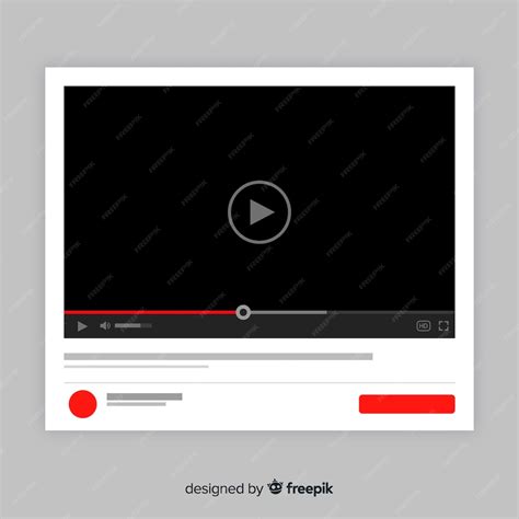 플랫 멀티미디어 플레이어 템플릿 무료 벡터