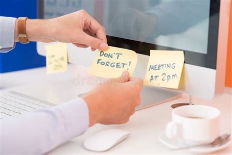 Office Reminders Stock Image Image Of Manager Finger