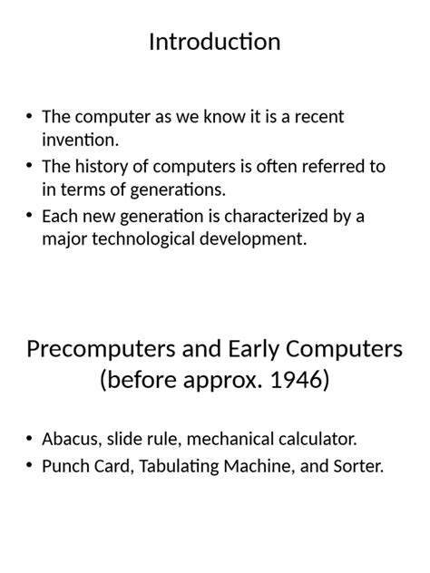 Computer History Presentation Pdf Laptop Embedded System
