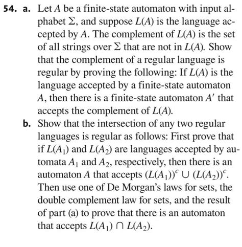 Solved 4 A Let A Be A Finite State Automaton With Input