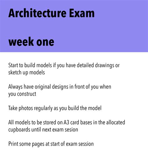 Architecture Exam Week One Text Box Instructions