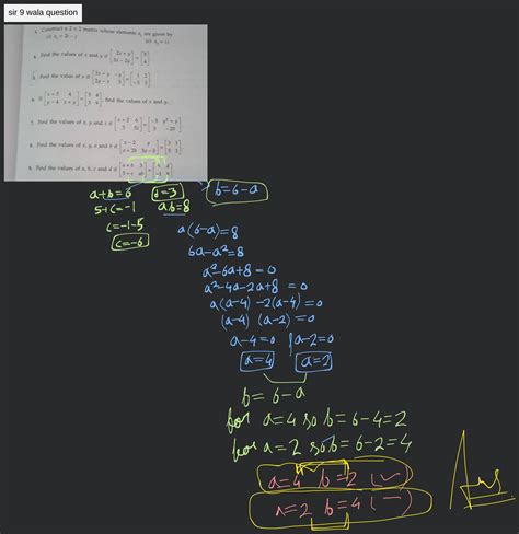 3 Construct A 2×2 Matrix Whose Elements Aij Are Given Byi Ai 2i−j