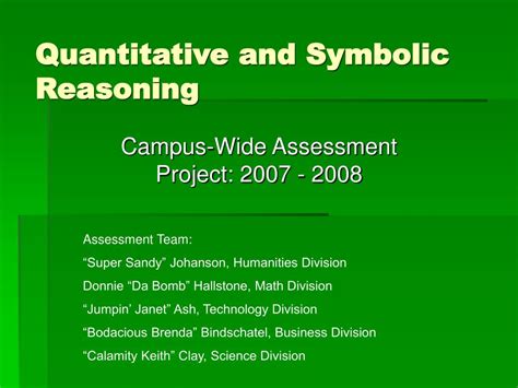 ppt quantitative and symbolic reasoning powerpoint presentation free