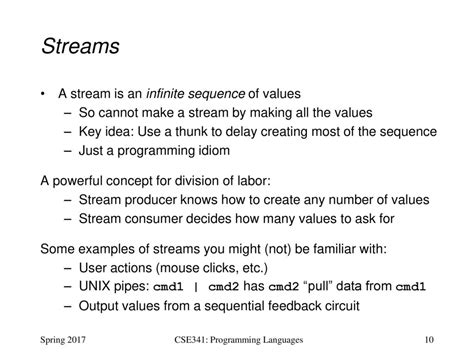 cse341 programming languages lecture 14 thunks laziness streams memoization dan grossman
