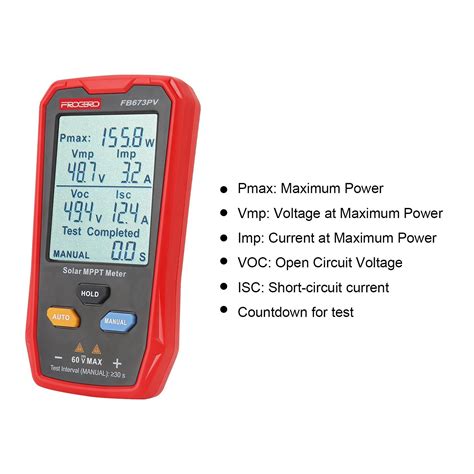 New 673pv 800w Lcd Mppt Solar Panel Pv Tester Energy Meter Smart Current Voltage Tester Digital