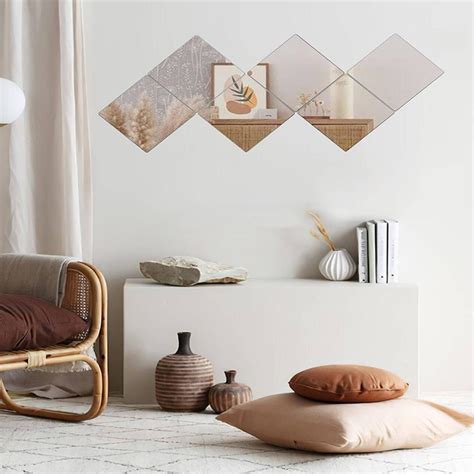 Dressing Mirror Pasted On Wall Spliced Household F Grandado