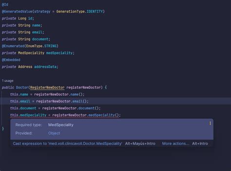 Error Con La Especialidad Del Medico Spring Boot 3 Desarrollar Una