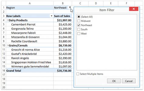 How To Filter Items In A Pivot Table Wpf Controls Devexpress