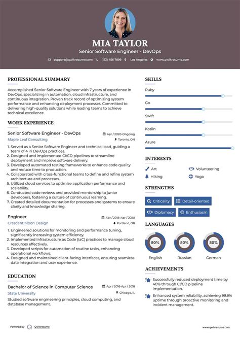 10 Senior Software Engineer Resume Samples And Templates For 2025