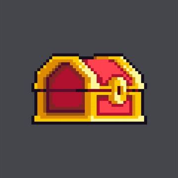 Premium Vector Fully Editable Pixel Art Illustration Treasure Chest