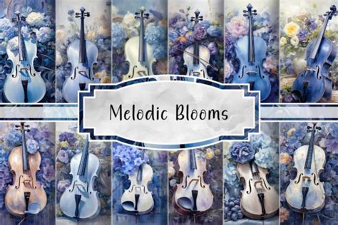 Floral Symphony In Blue Graphic By Curvedesign · Creative Fabrica