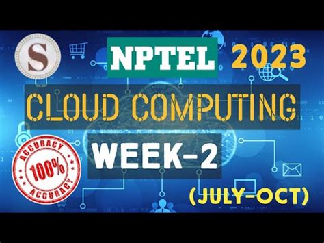 Cloud Computing WEEK Quiz Assignment Answers NPTEL Nptel Cloudcomputing