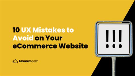 UX Mistakes To Avoid On Your ECommerce Website