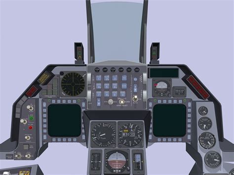 F 16 Cockpit 3d Model 125 Obj Fbx 3ds Max Free3d