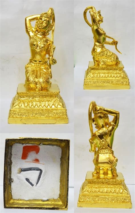 พระแม่ธรณี ขนาดบูชา เนื้อโลหะปิดทอง รุ่นเศรษฐี 1000 ล้าน หลวงปู่คีย์ วัดศรีลำยอง 2551