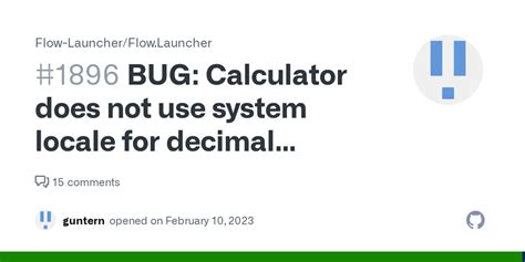 Bug Calculator Does Not Use System Locale For Decimal Separator