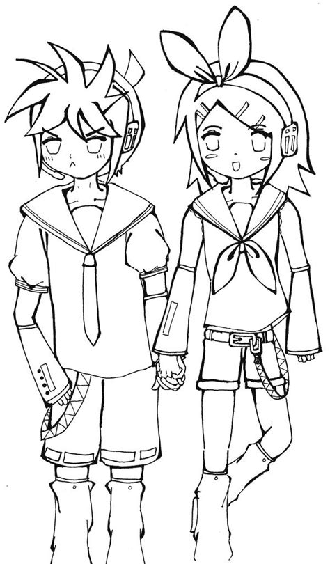 Kagamine Rin Coloring Pages