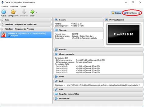 culturilla informatica instalación de freenas en máquina virtual