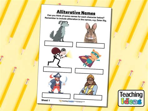 Alliterative Names Teaching Ideas