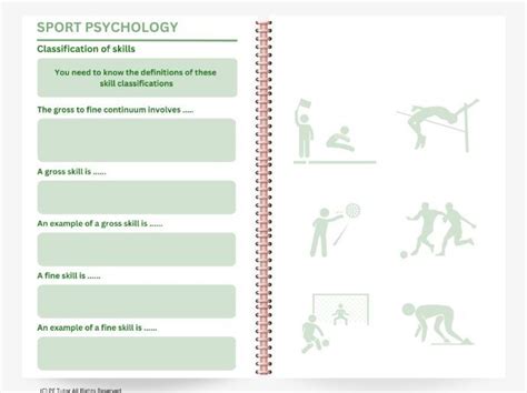 AQA GCSE PE Revision Worksheets Sport Psychology Teaching Resources